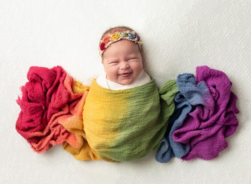 Rainbow Theme Baby Photoshoot | Enjoy these Baby Portraits